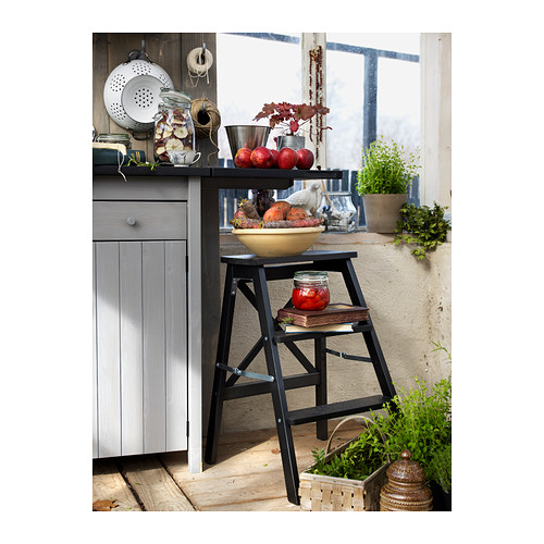 BEKVÄM tangga, 3 tingkat, hitam, 63 cm | IKEA Indonesia