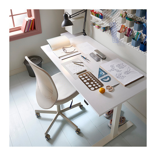 RODULF desk sit/stand, electric/white, 140x80 cm | IKEA Indonesia