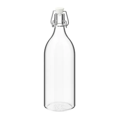 KORKEN botol dengan penutup, kaca bening, 1 l | IKEA Indonesia