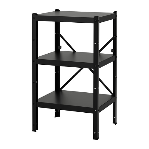 BROR 1 bagian/rak, hitam, 65x55x110 cm | IKEA Indonesia