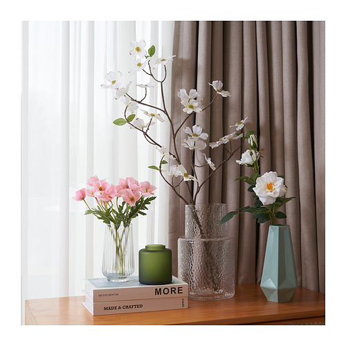 SMYCKA bunga tiruan, dalam/luar ruang/Popi merah muda, 27 cm | IKEA ...