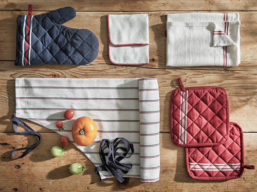 HILDEGUN lap dapur, merah, 45x60 cm | IKEA Indonesia