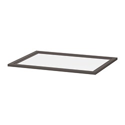 KOMPLEMENT glass shelf, dark grey, 75x58 cm | IKEA Indonesia