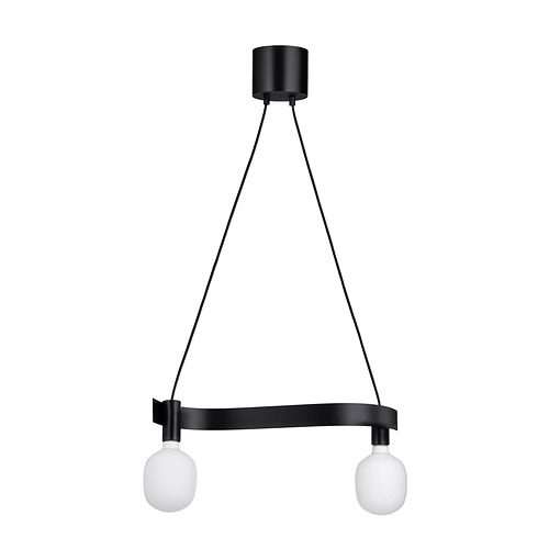 TRÅDFRI/ACKJA pendant lamp with light bulb, wave shaped black/smart wireless dimmable | IKEA ...