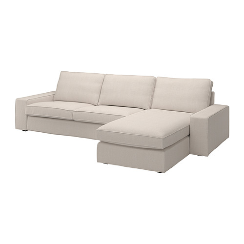 KIVIK sofa 4 dudukan dengan chaise longue, Tresund krem muda | IKEA Indonesia