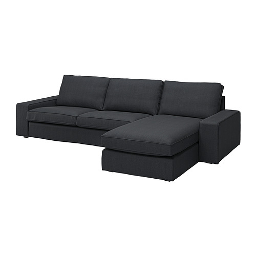 KIVIK sofa 4 dudukan dengan chaise longue, Tresund antrasit | IKEA ...