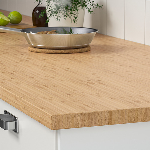 HOLMARED permukaan meja dapur, bambu/veneer, 246x2.8 cm | IKEA Indonesia