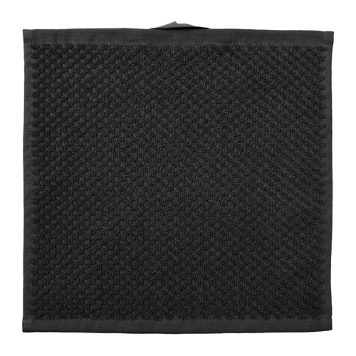 GULVIAL handuk kecil, hitam, 30x30 cm | IKEA Indonesia