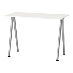 TROTTEN desk sit/stand, white, 120x70 cm | IKEA Indonesia