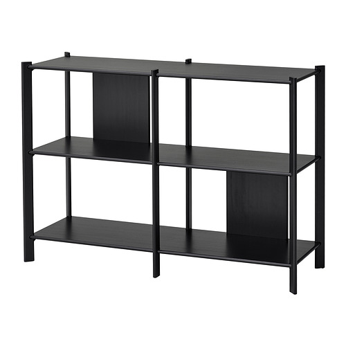 JÄTTESTA unit rak , hitam, 120x85 cm | IKEA Indonesia