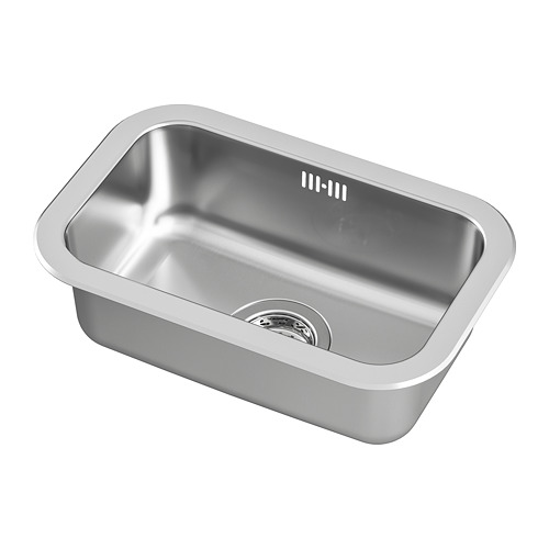 BOHOLMEN inset sink, 1 bowl, stainless steel, 47x30 cm | IKEA Indonesia