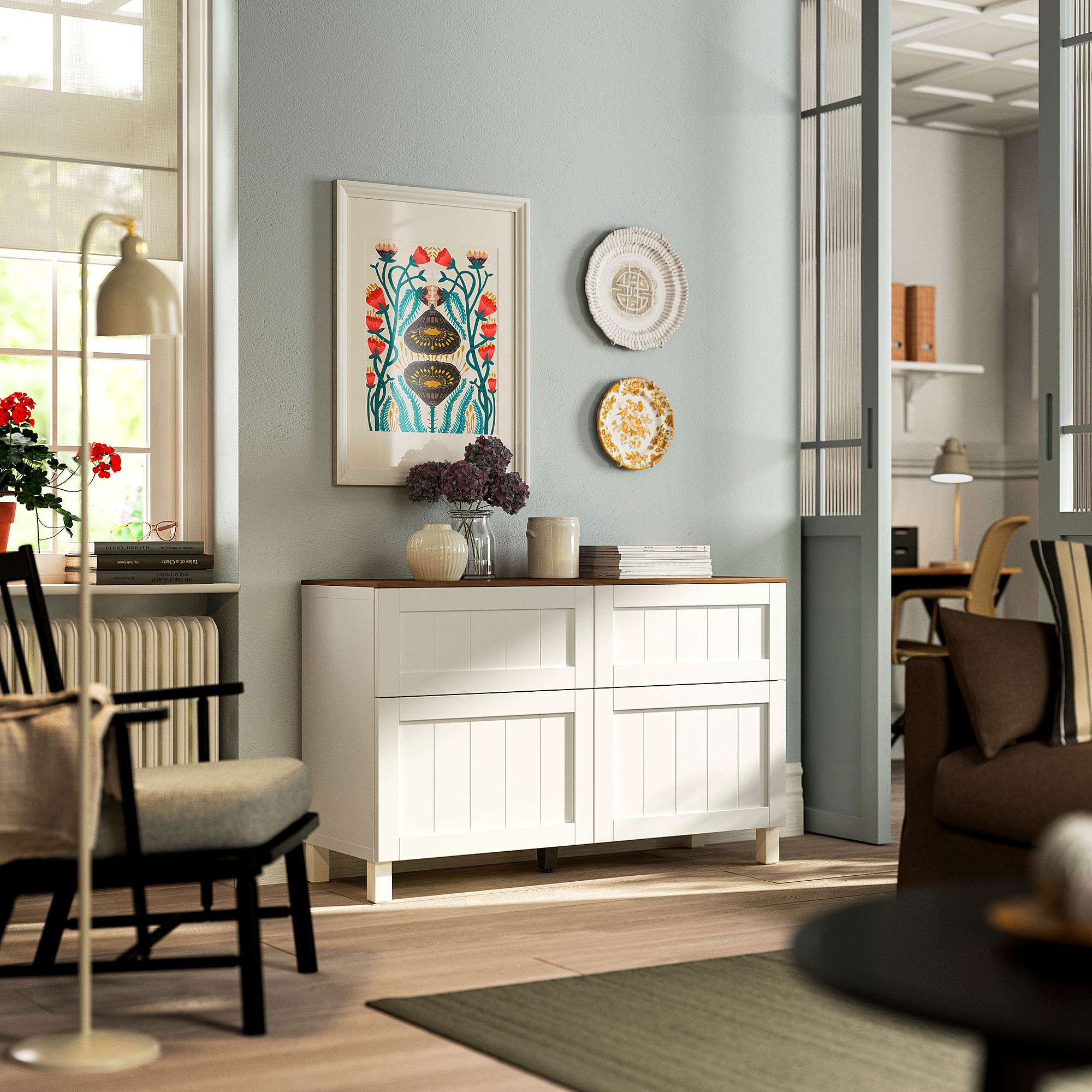 BESTÅ storage combination w doors/drawers, white/Pipmakare white ...