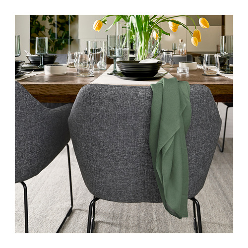 TOSSBERG chair, metal black/Gunnared dark grey | IKEA Indonesia