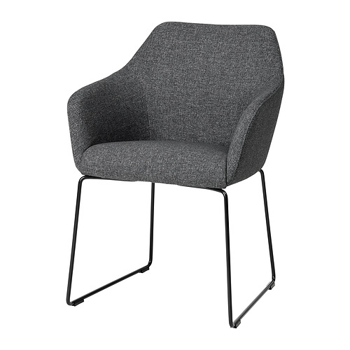 TOSSBERG chair, metal black/Gunnared dark grey | IKEA Indonesia