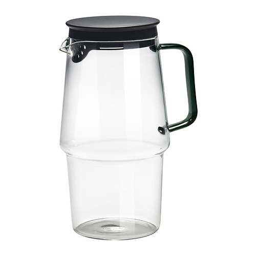SKINNFISK pitcher dengan penutup, kaca bening, 1.2 l | IKEA Indonesia