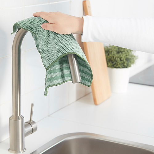 PEPPRIG lap microfiber, hijau biru/kuning, 28x28 cm | IKEA Indonesia