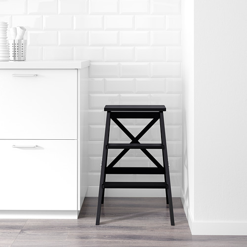 BEKVÄM tangga, 3 tingkat, hitam, 63 cm | IKEA Indonesia