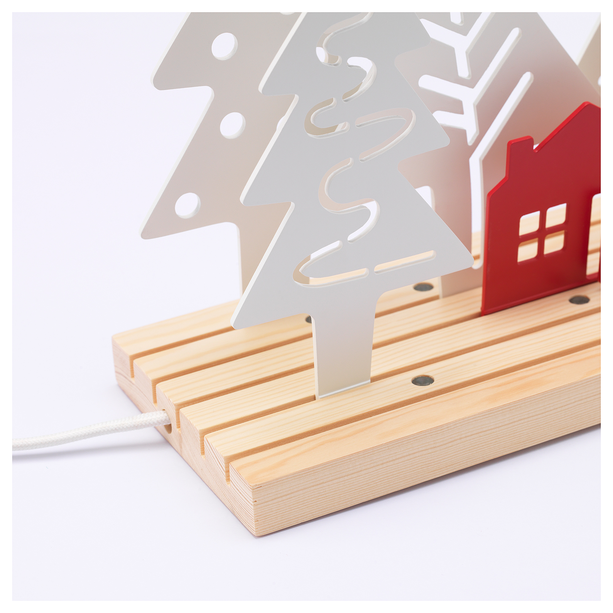 STRÅLA LED table decoration, forest white/red | IKEA Indonesia