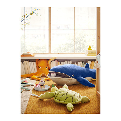 BLÅVINGAD boneka, paus biru, 100 cm | IKEA Indonesia