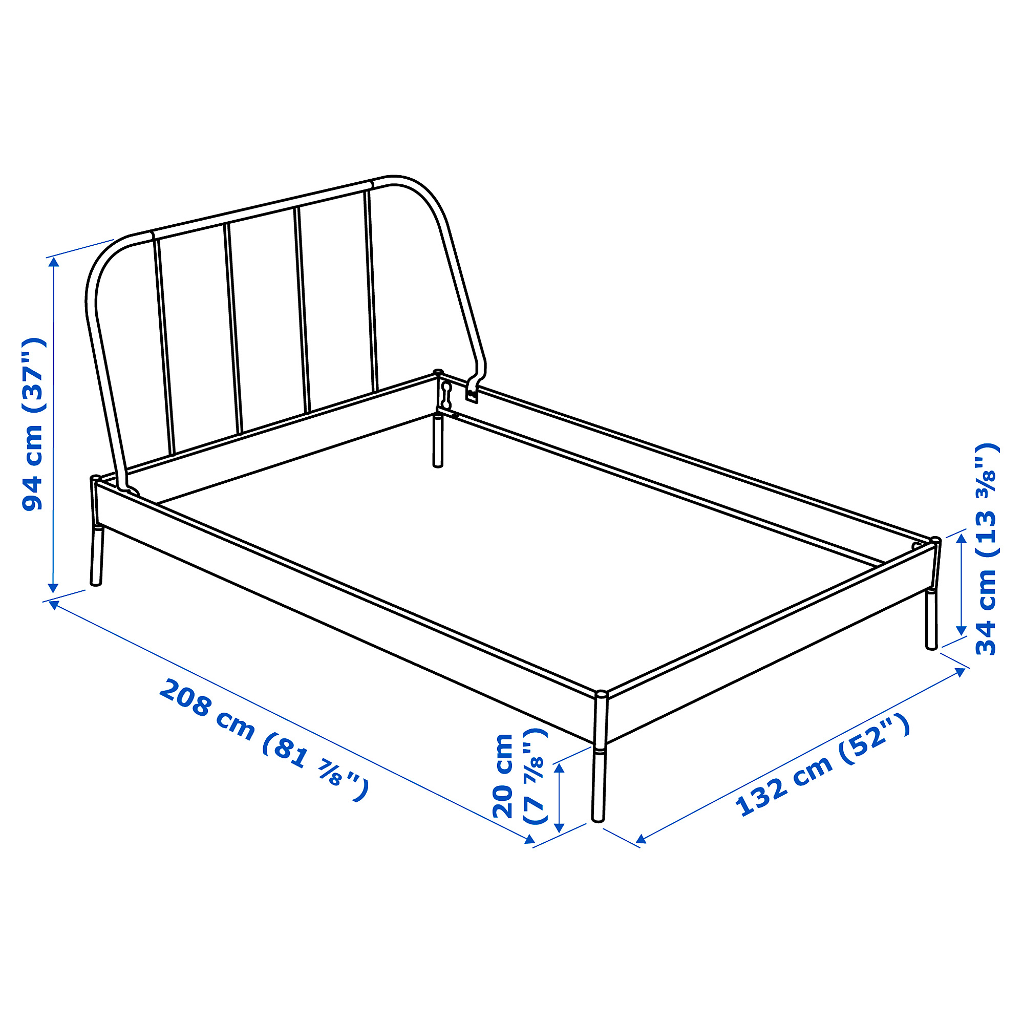 KOPARDAL Bed Frame Grey 120x200 Cm IKEA Indonesia KOPARDAL Bed Frame Grey 120x200 Cm IKEA Indonesia