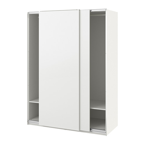 PAX/HASVIK wardrobe combination, white/white, 150x66x201 cm | IKEA ...