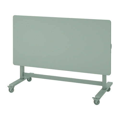 MITTZON foldable table with castors, green, 140x70 cm | IKEA Indonesia