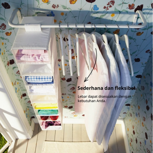 MULIG clothes bar, white, 60-90 cm | IKEA Indonesia