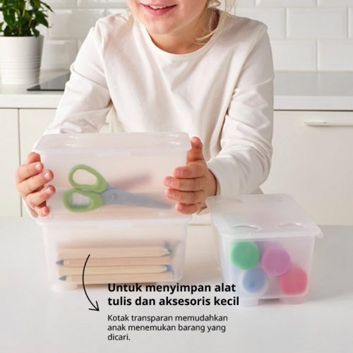 GLIS box with lid, transparent, 17x10 cm | IKEA Indonesia