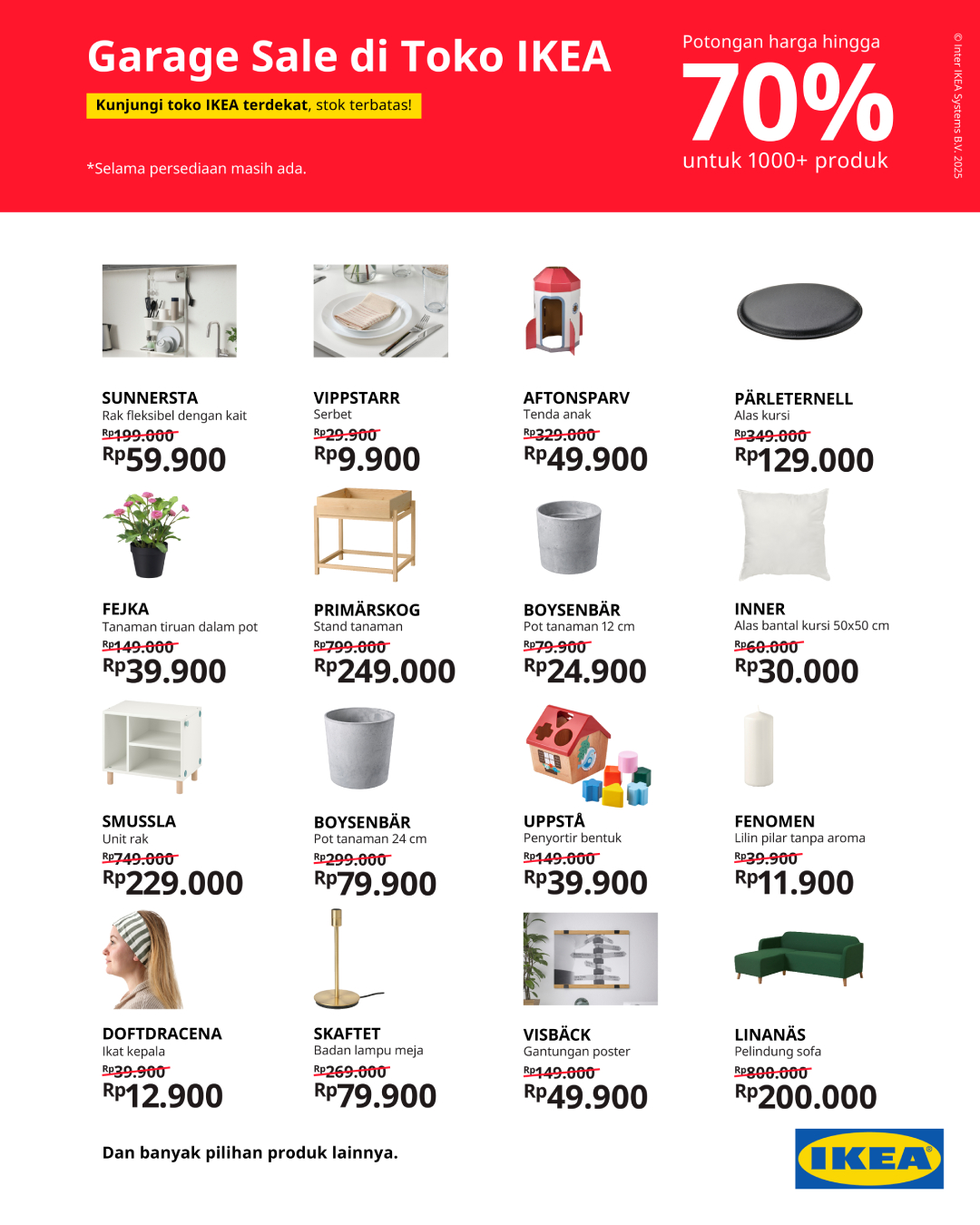 Cuci Gudang IKEA 2025 | Diskon Besar Perabot & Furniture Rumah